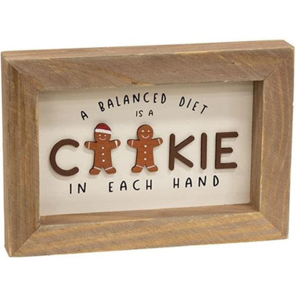 A Balanced Diet is a Cookie In Each Hand Framed Sign G36429 | Buffalo ...