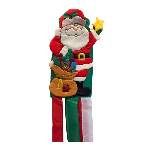 Holly Jolly Santa Christmas Wind Sock 1419910F | Buffalo Trader Online