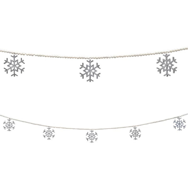 Wooden Snowflake Beaded Garland G34923 | Buffalo Trader Online