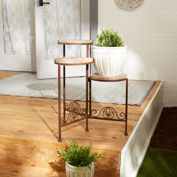 Rustic Triple Plant Stand D1091 | Buffalo Trader Online