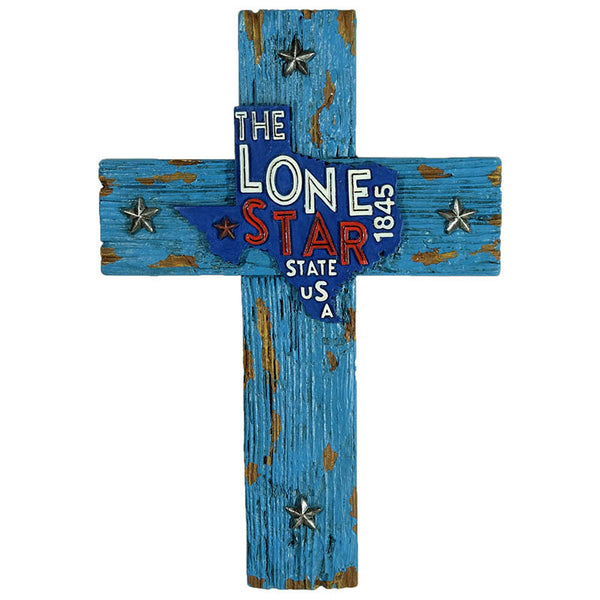 Texas Lone Star State Blue Wall Cross DEC-15236 | Buffalo Trader Online