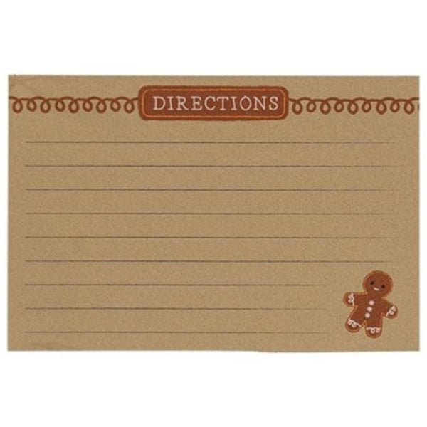 Gingerbread Man Recipe Cards 24 Ct G55043 | Buffalo Trader Online
