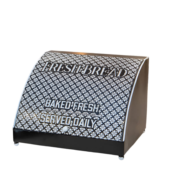 Black Embossed Bread Box G60415 | Buffalo Trader Online