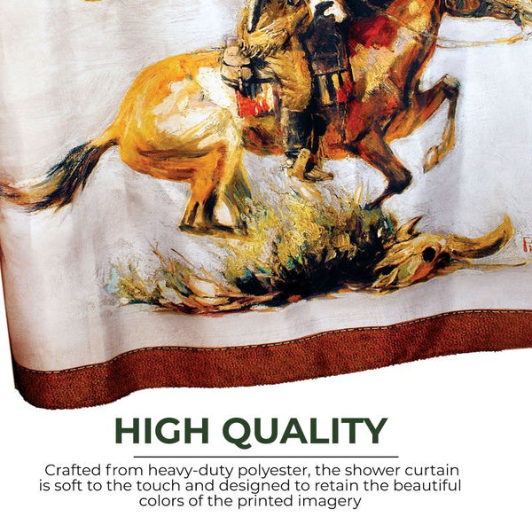 Winchester Horse and Rider Shower Curtain W1230 | Buffalo Trader Online
