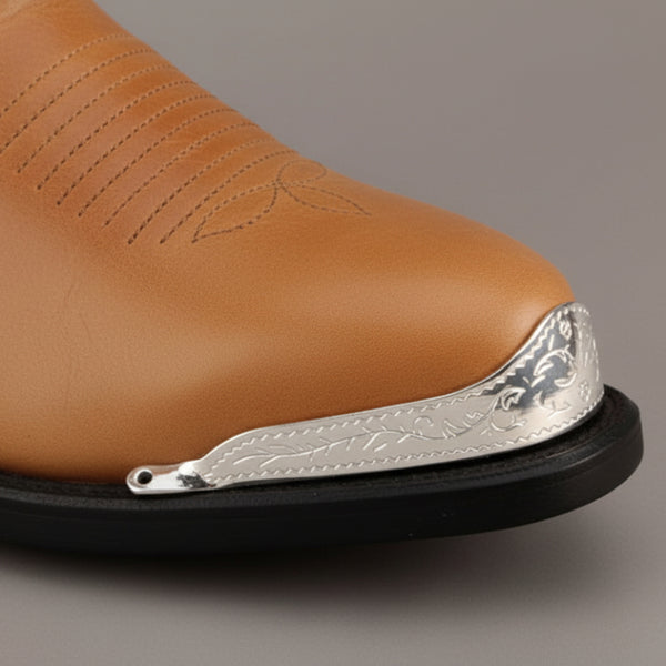 Engraved Silver Boot Toe Tips WX-2 | Buffalo Trader Online