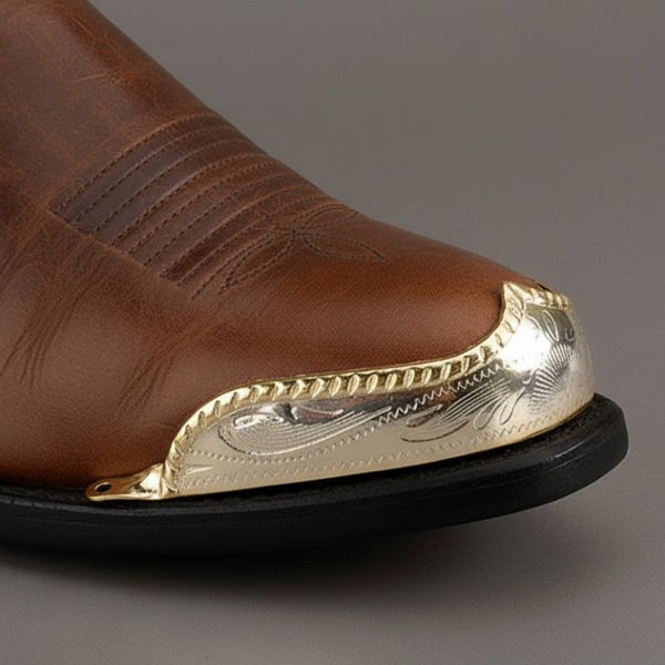 Gold & Silver Rope Edged Cowboy Boot Toe Tips WX-32 | Buffalo Trader Online