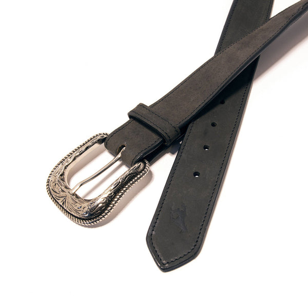 Barbed Wire Top Grain Black Leather Belt XM-3400-BK05S | Buffalo Trader ...