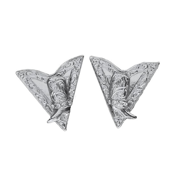 Cowboy or Cowgirl Boots Silver Collar Tips with Crystals CT-9049-S ...